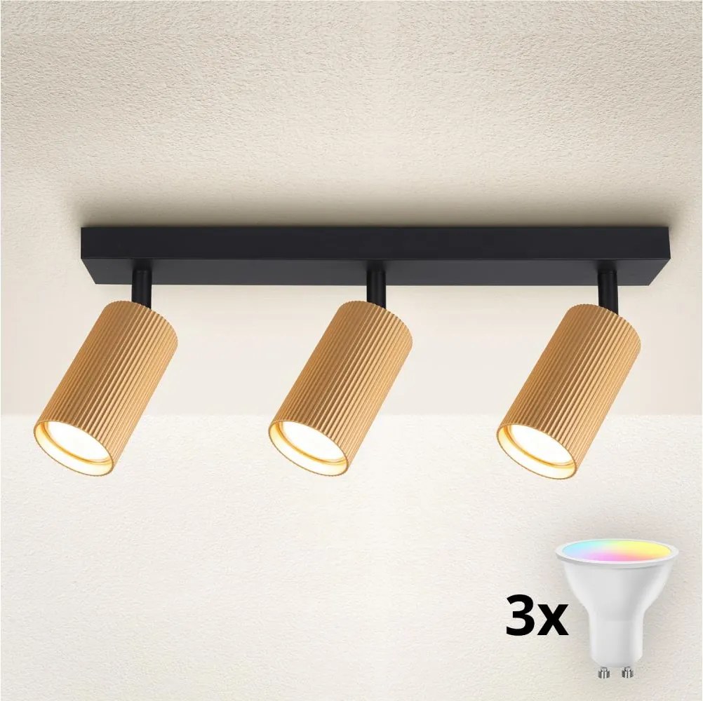 BRILAGI - LED RGBW Stmív. bodové svít. SELE MODERN 3xGU10/4,8W/230V zlatá