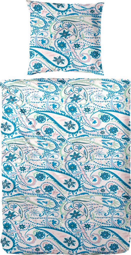 XXXLutz POVLEČENÍ, makosatén, modrá, 135/200 cm - Online Only povlečení - 005695009201