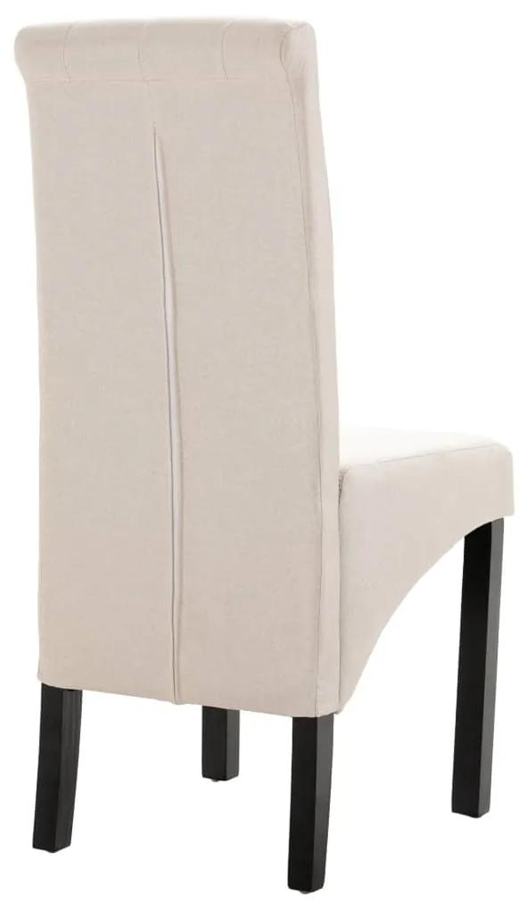 Jídelní židle 6 ks krémové textil,  276968