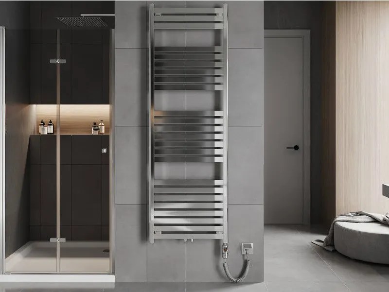 Mexen Uran, elektrické topné těleso 1800x600 mm + topná tyč 900 W, chromová, W105-1800-600-2900-01