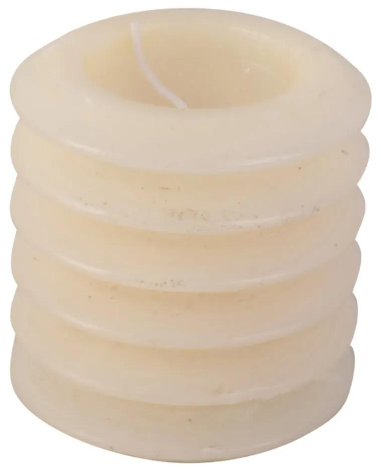 Krémová svíčka PT LIVING Layered, výška 7,5 cm