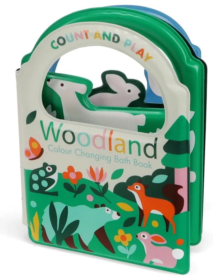 Interaktivní hračka Colour changing bath book Woodland – Rex London