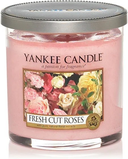 Yankee Candle – Décor vonná svíčka Fresh Cut Roses, 198 g