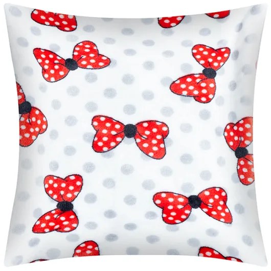 Bellatex Polštářek ELLÍK dětský motiv 35x40 cm Mašle Červená,Bílá,Šedá