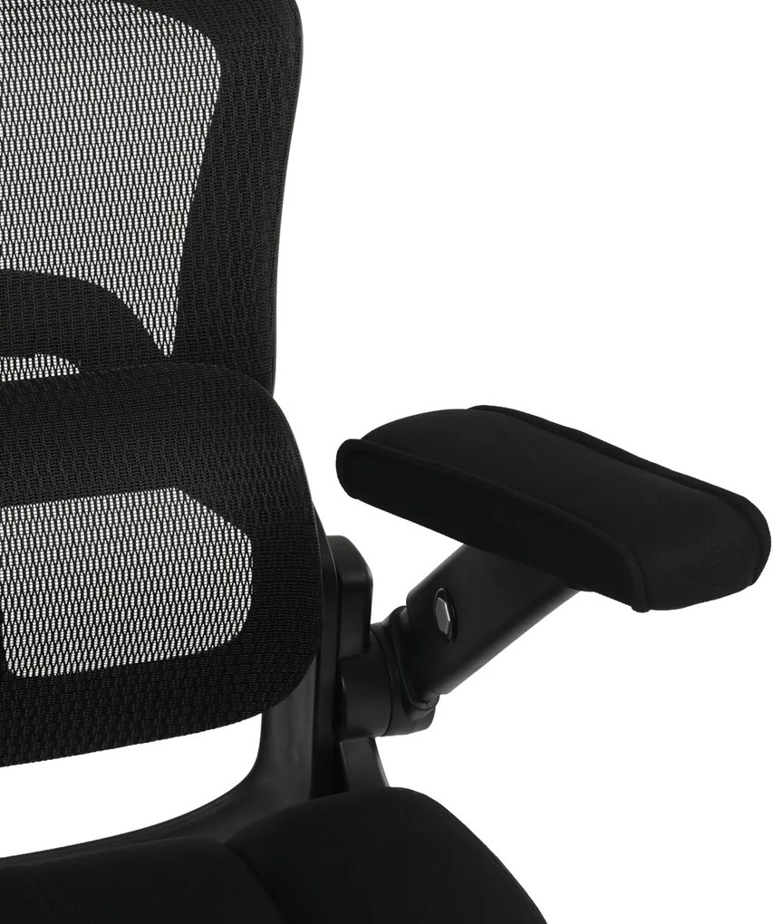 Ergonomická kancelářská židle AIR - černá síťovina / látka