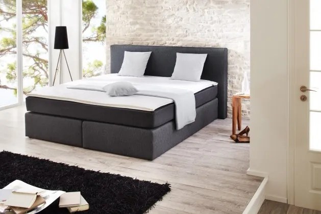 Postel Boxspring Hariet 180x200 vč. matrace a topperu, bez úp