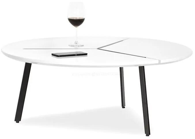 design4life Konferenční stolek FIRDO bílý lesk