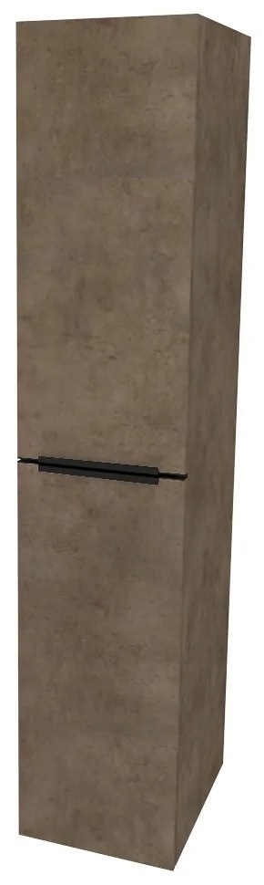 Mereo Mereo, Mailo, koupelnová skříňka vysoká 170 cm, černé madlo, Multidecor, CN594LPBBCS2