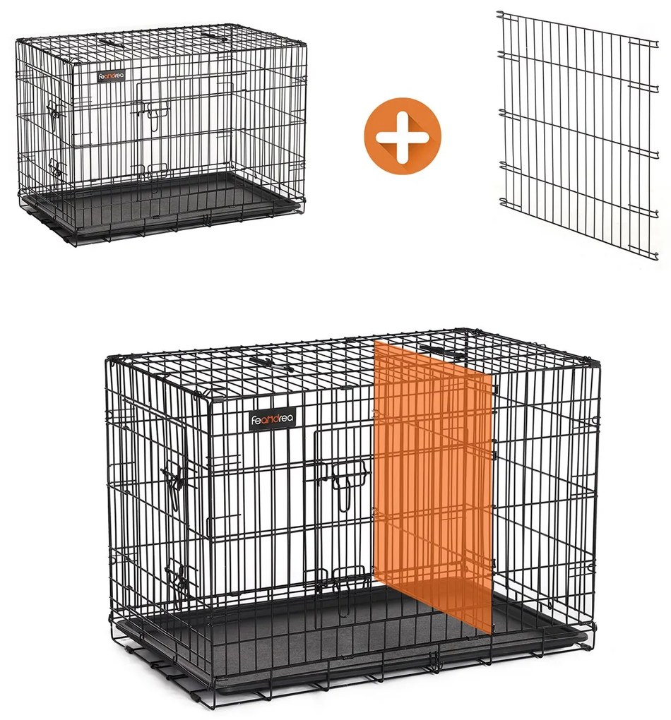 Přepravní klec pro zvířata OUSTRIA 92,5 cm černá