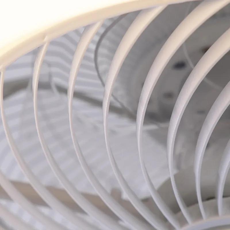 Designový stropní ventilátor bílý včetně LED stmívatelný - Clima