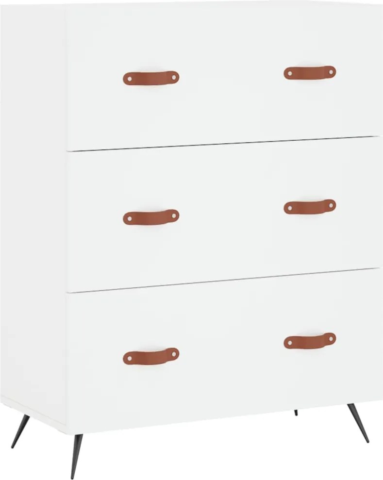 Skříň highboard bílá 69,5 x 34 x 180 cm kompozitní dřevo 3198377