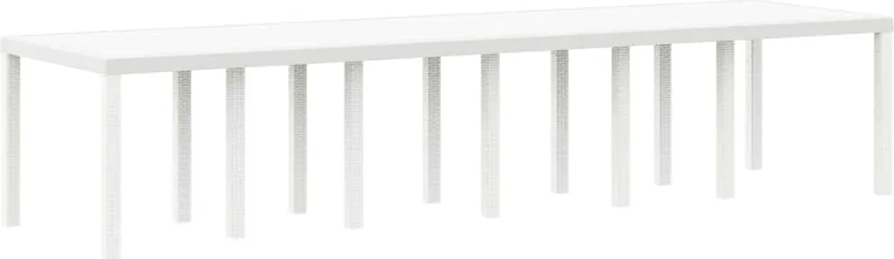 Zahradní stůl Bílá 350 x 100 x 74 cm polyratan 3378526