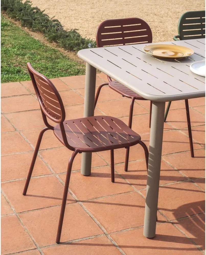 Ocelový zahradní jídelní stůl 90x180 cm Brai – Kave Home