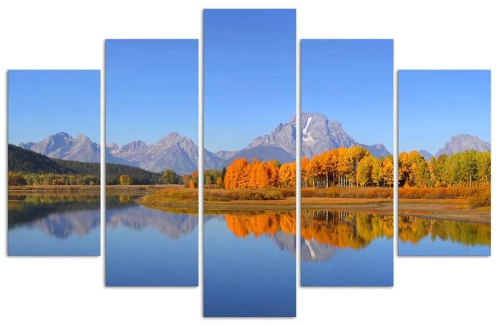 Gario Obraz na plátně Grand Teton national park - 5 dílný Rozměry: 100 x 70 cm