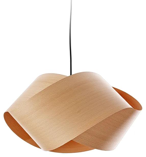 Moderní dřevěné svítidlo ve tvaru uzlíku Nut  Moderní dřevěné svítidlo ve tvaru uzlíku Nut Barva rozety: Černá, Dekor: Přírodní bukové dřevo