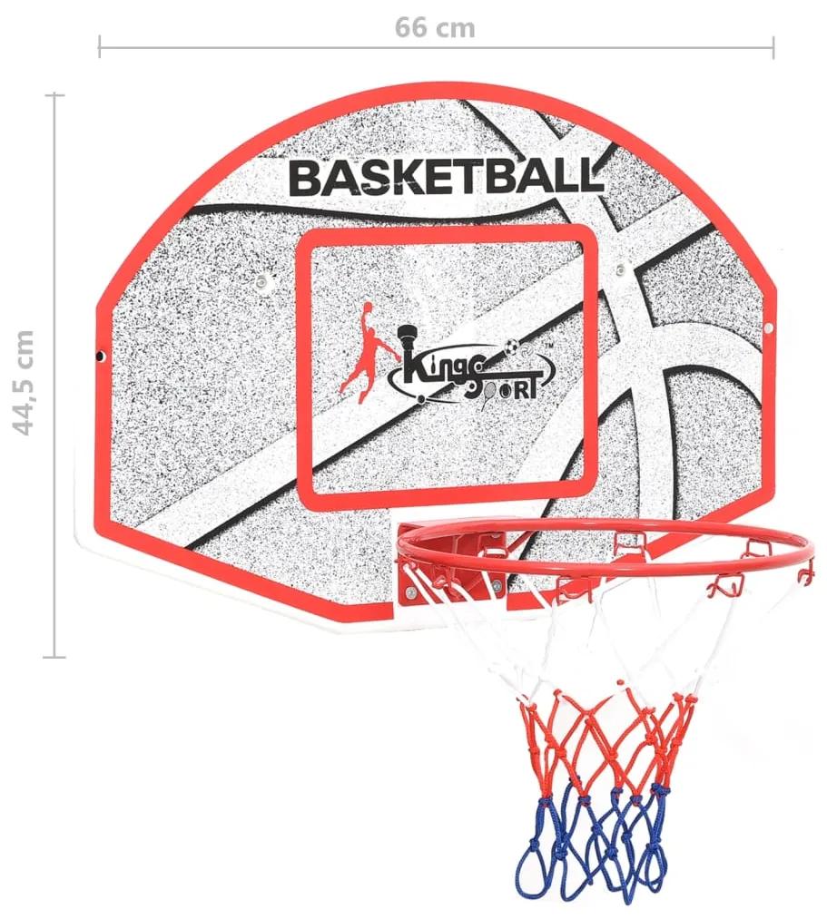 5dílná sada nástěnného basketbalového koše s deskou 66x44,5 cm