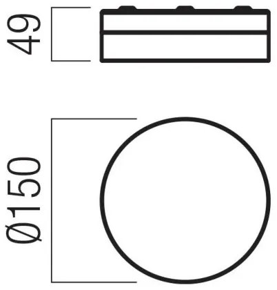 Redo 01-3729 - LED Stropní svítidlo FRISBI LED/8W/230V IP44 bílá