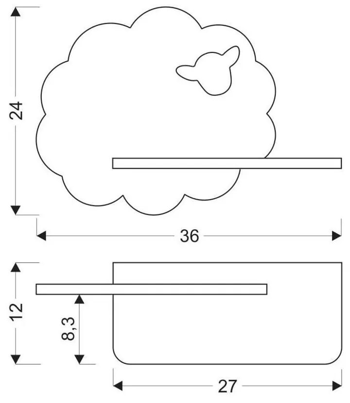 Černé dětské svítidlo Sheep – Candellux Lighting