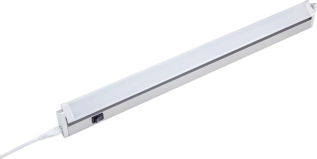 LED podhledové svítidlo Slim-line, 8 W, 600 lm, stříbrné, 2 x 6 x 56 cm