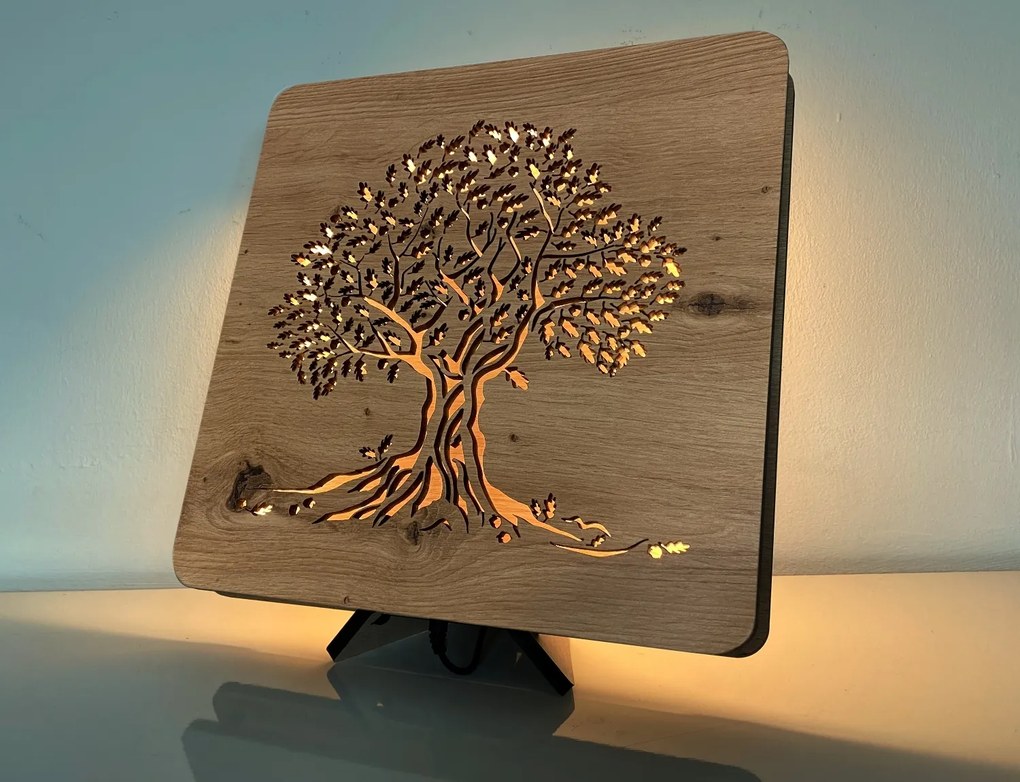 Li-Go "Dub" lampa 31x31 cm provedení povrchu: dub světlý