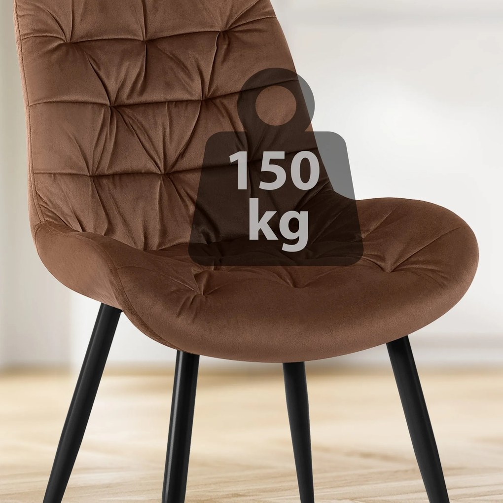 Sada 2 jídelních židlí Rossford – hnědá