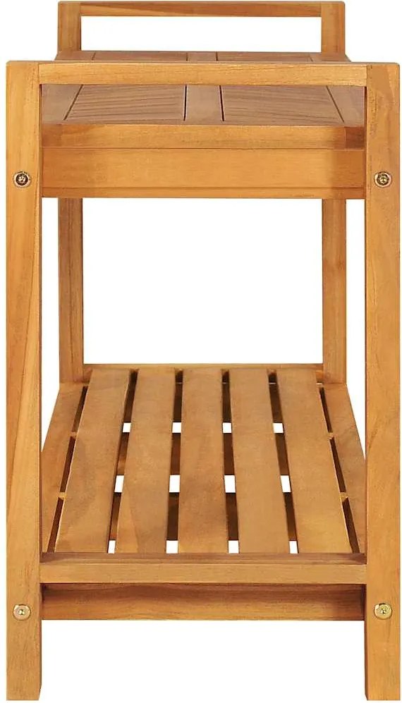Lavice 120 cm masivní teakové dřevo 325276
