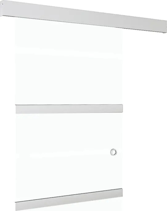 vidaXL Posuvné dveře s měkkými zarážkami ESG sklo a hliník 90 x 205 cm