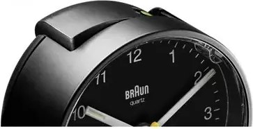 Braun BC01 černá / Klasický budík / 1x AA baterie
