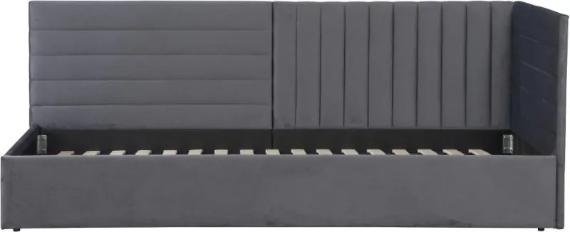 Postel MEVIA 90x200, šedá Velvet látka Kondela 0000408416
