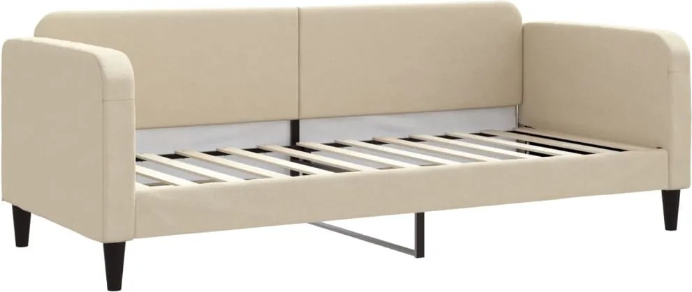 Válenda s přistýlkou a zásuvkami krémová 80 x 200 cm textil 3196851