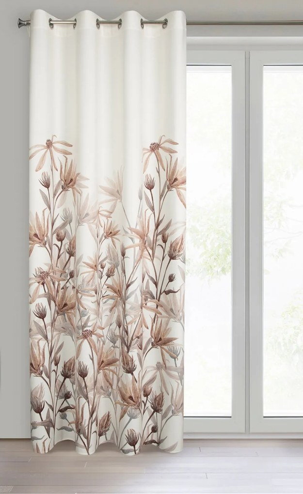 ZATEMŇOVACÍ ZÁVĚS NA KROUŽCÍCH INEZ 140X250 CM VZOROVANÝ