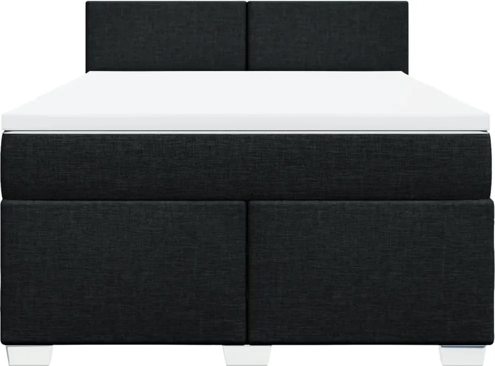 Box spring postel s matrací černá 140 x 190 cm textil 3288178