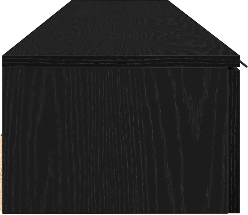 Nástěnná skříň 2 ks Černý dub 102 x 30 x 20 cm Kompozitní dřevo 3333075