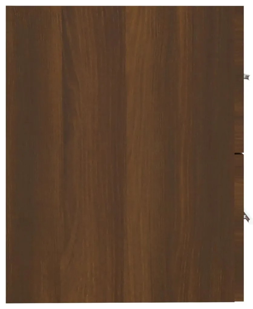 Skříňka pod umyvadlo hnědý dub 60x38,5x48 cm kompozitní dřevo - Default Title