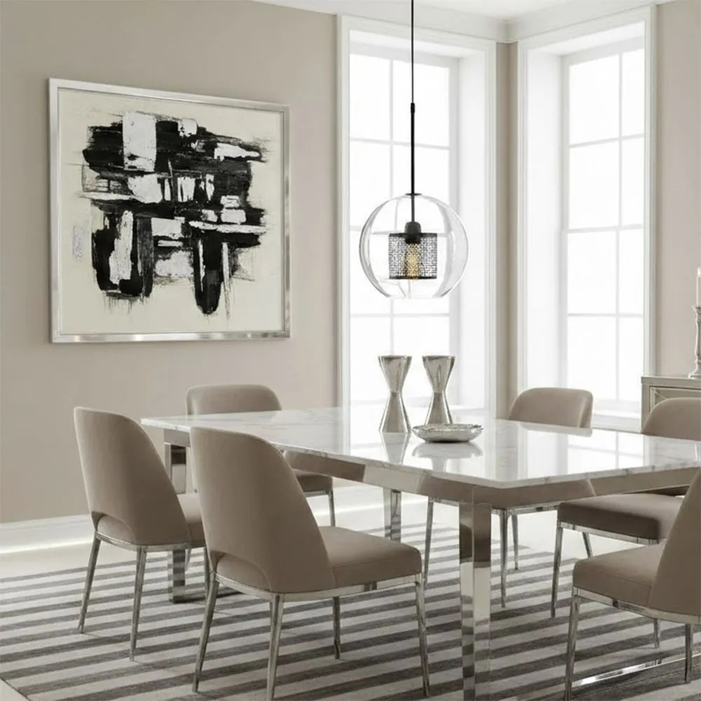 Toolight Závěsná lampa Glass Black Loft APP558-1CP 25cm