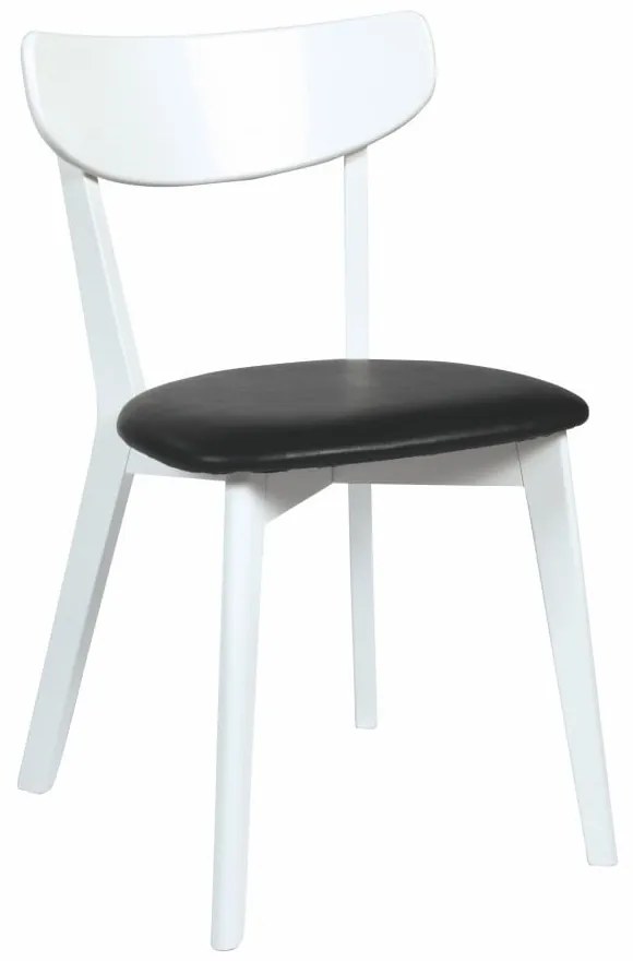 Bílá dubová jídelní židle s černým sedákem Rowico Amia