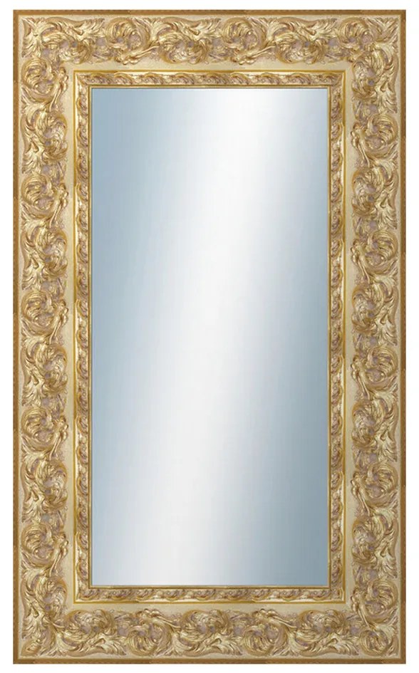 DANTIK - Zarámované zrcadlo - rozměr s rámem cca 60x100 cm z lišty KŘÍDLO zdobné zlaté (2890)