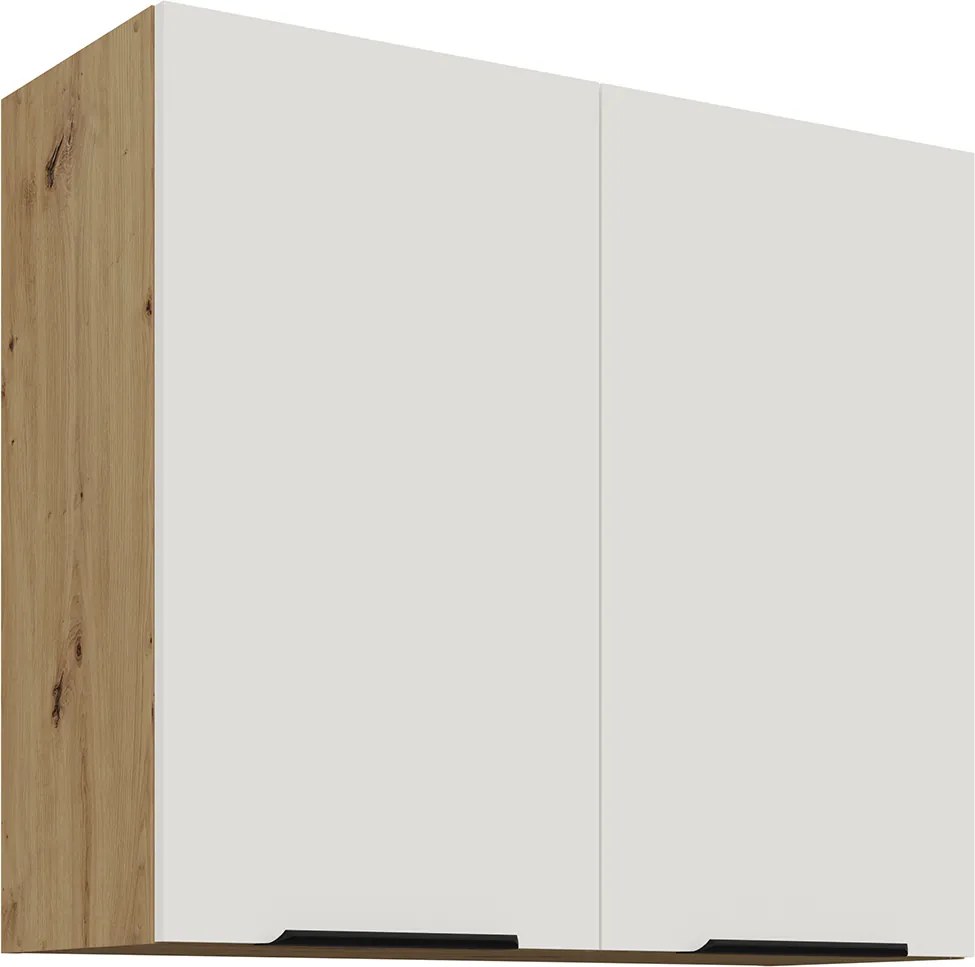 ARIA az | horní skříňka 80 G-72 2F policová | 80 cm | ANTI FINGERPRINT povrch | artisan/bílá