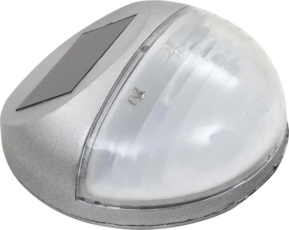Zahradní nástěnné solární lampy LED 24 ks kulaté stříbrné 277140