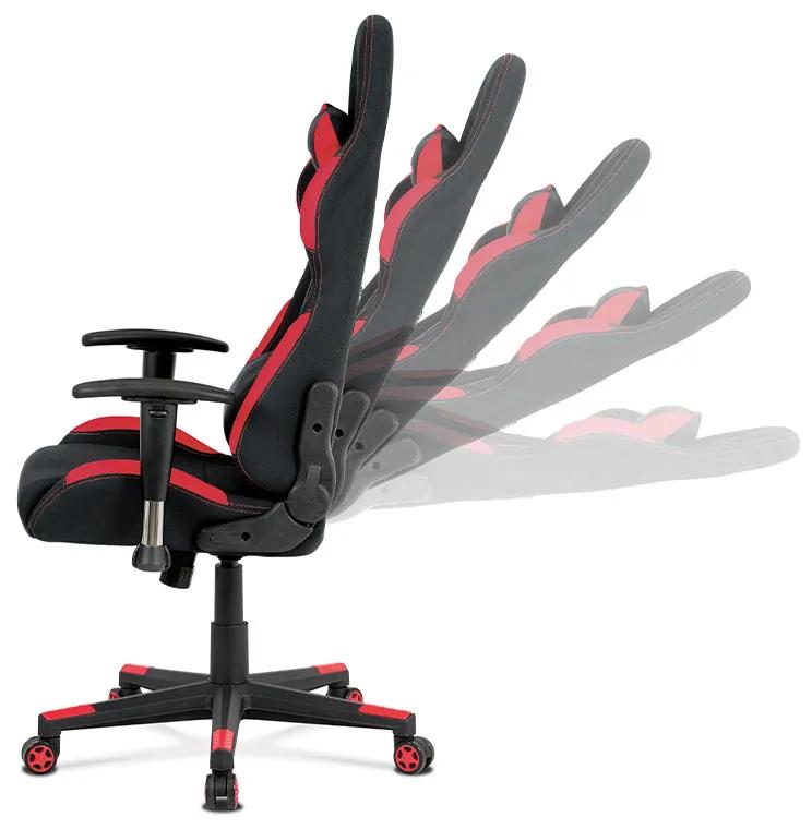 Kancelářská židle MAHER I, černá a červená látka