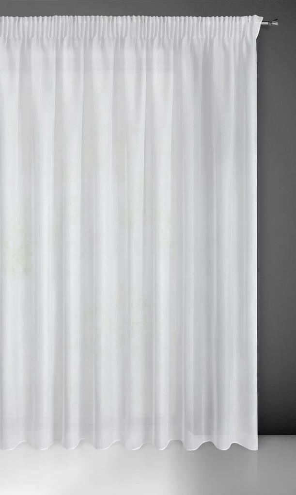 Bílá záclona na pásce REBECCA 350x250 cm