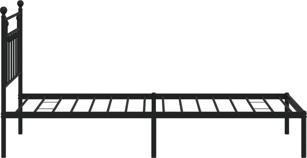 vidaXL Kovový rám postele s čelem 100 x 190 cm [353531] Barva: Černá