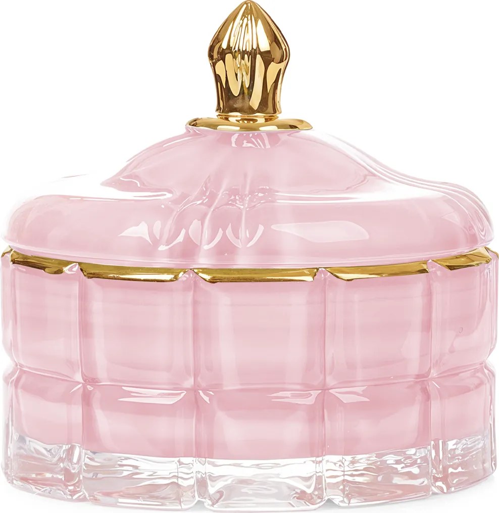 Côte Noire Art Deco svíčka Pink & Gold s vůní Champagne Rose