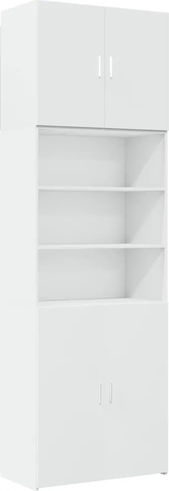 Skříň highboard bílá 80 x 42,5 x 249 cm kompozitní dřevo 3281357