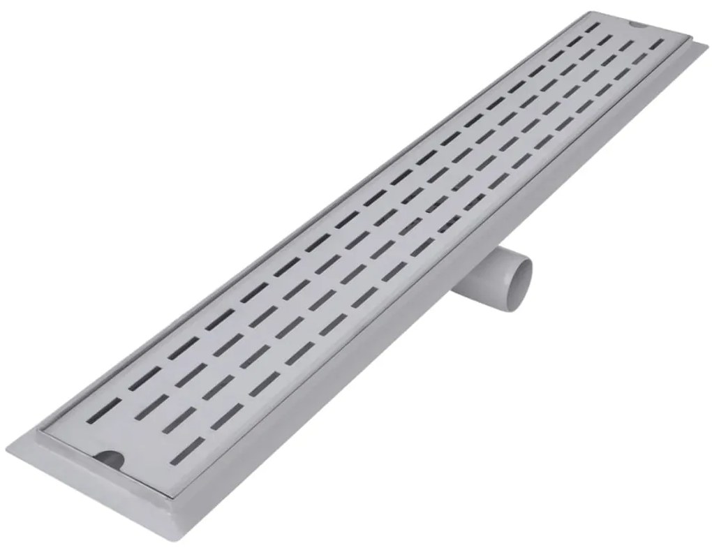 vidaXL Marketos Rovný sprchový odtokový žlab 2 ks linky 830x140mm nerezová ocel