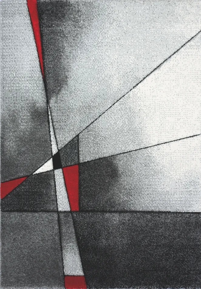 Medipa (Merinos), Kusový koberec Brilliance 21807 grey-red, 200x290, šedá, kancelář