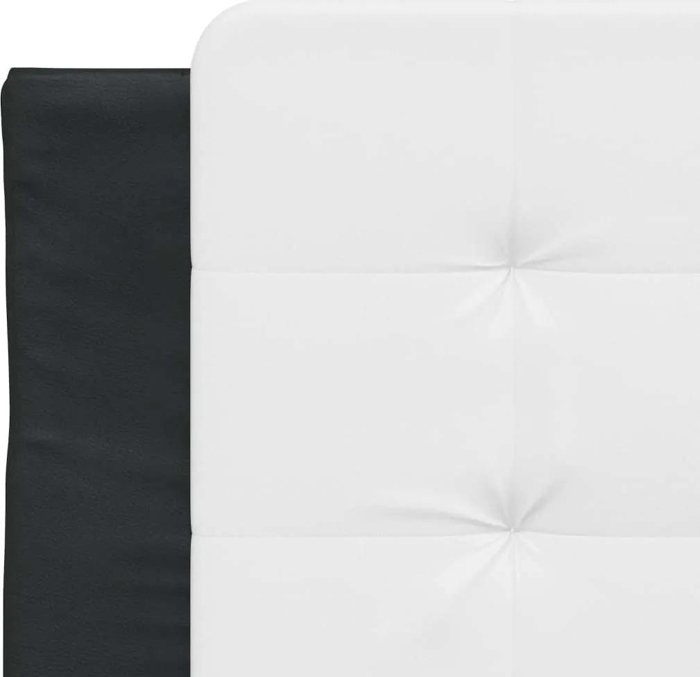 vidaXL Rám postele s LED osvětlením 100 x 200 cm umělá kůže [3214094] Barva: Bílá