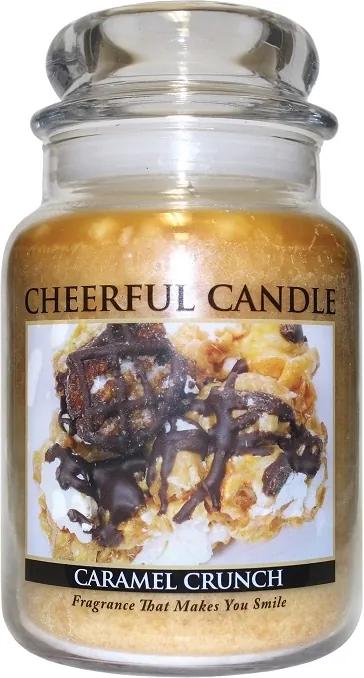 Cheerful Candle Vonná svíčka ve skle Křehký Karamel - Caramel Crunch, 24oz