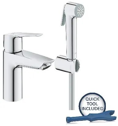 Grohe QuickFix Start - Umyvadlová baterie s bidetovou sprškou, chrom 23123003