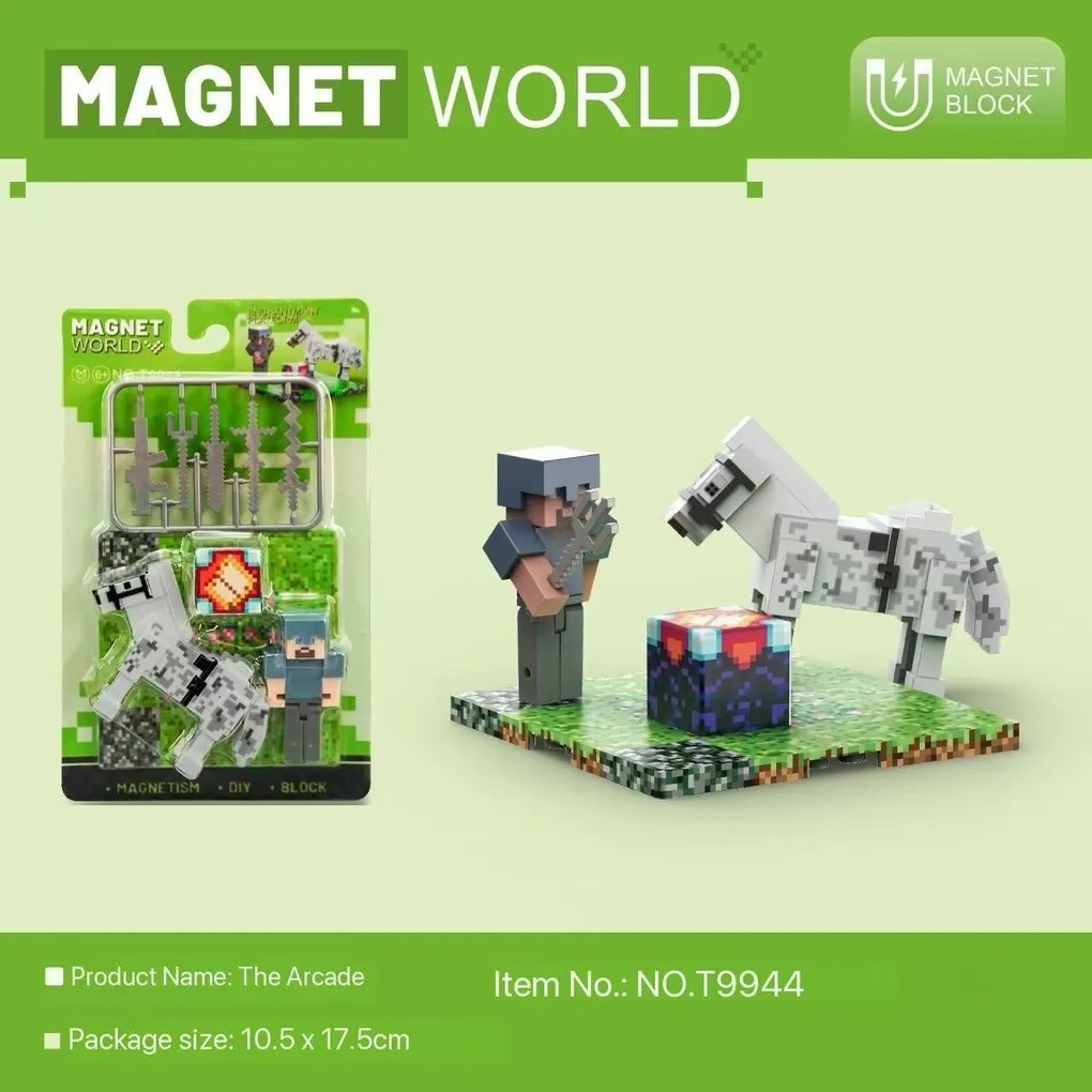 Minecraft akční figurky, doplněk pro magnetické stavebnice Varianta: T9944